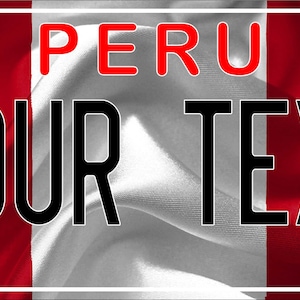 Peru Custom Personalized Novelty ATV Moped Mini Bike License Plate - Etsy