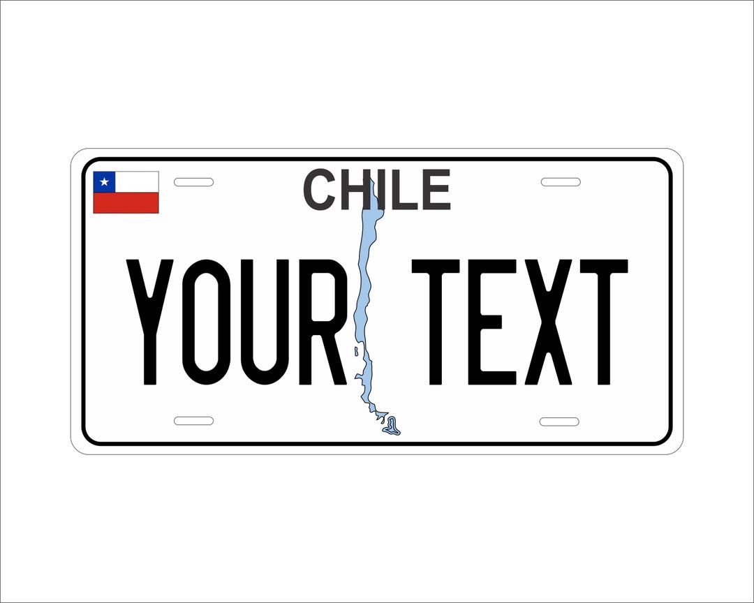 Chile Map Wave Custom Personalized Novelty ATV Moped Mini Bike License ...