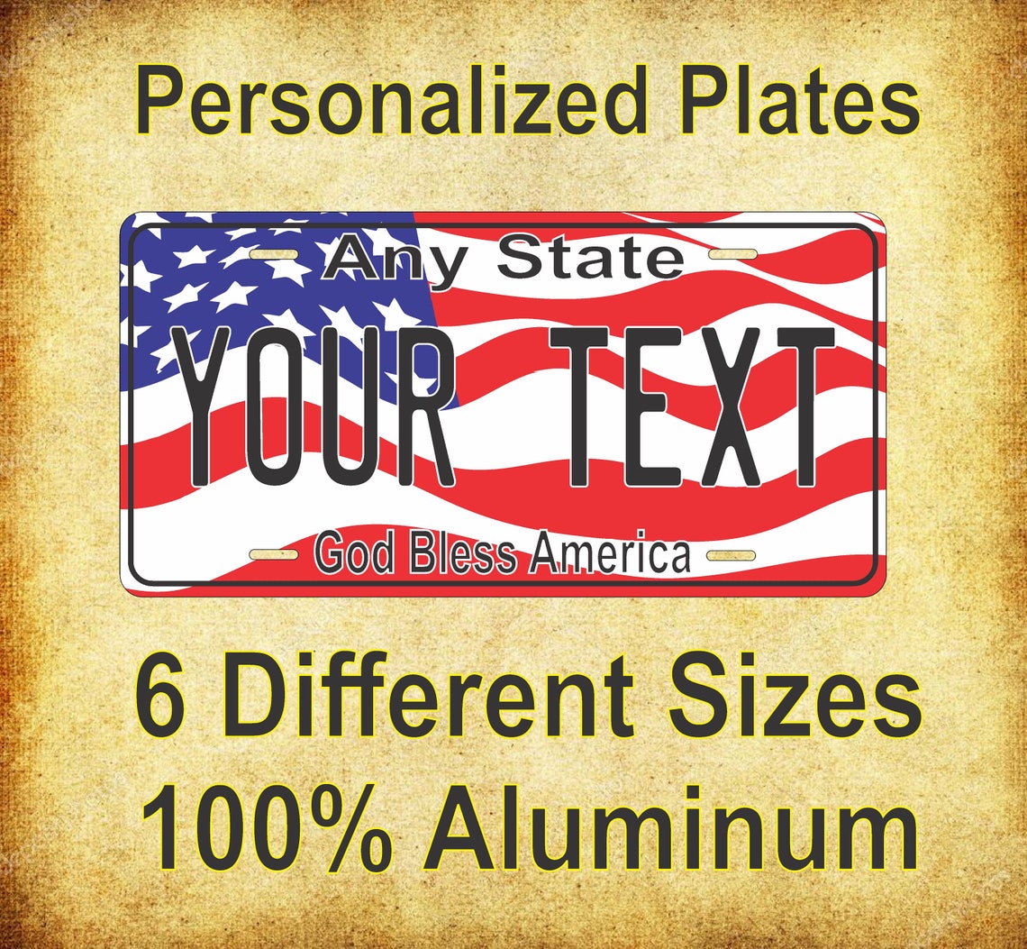 Any State Any Text USA Flag God Bless America Custom - Etsy