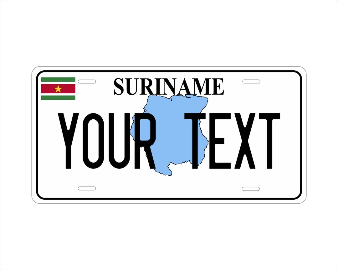 Suriname Map Custom Personalized Novelty ATV Moped Mini Bike License ...
