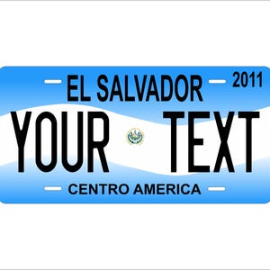 Custom El Salvador License Plate - Etsy