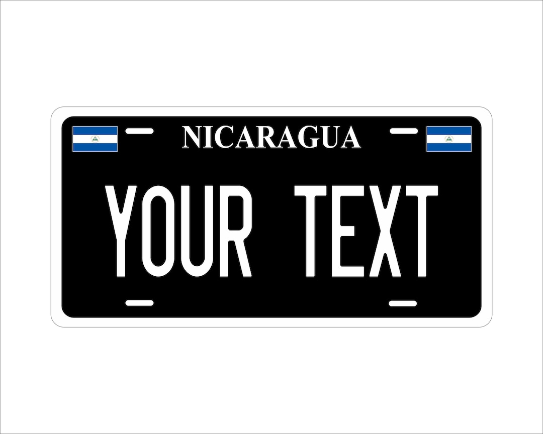 Nicaragua Black Custom Personalized Novelty ATV Moped Mini Bike License ...