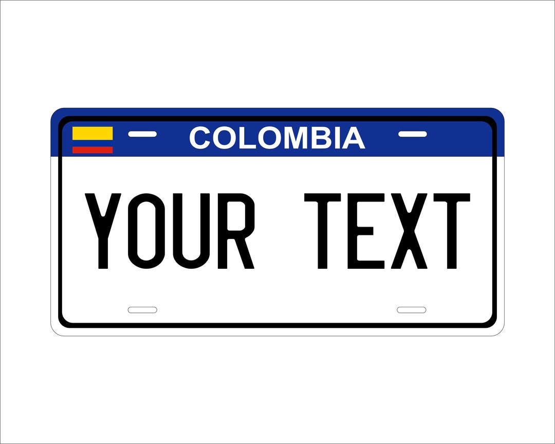 Colombia Blue Custom Personalized Novelty ATV Moped Mini Bike License ...