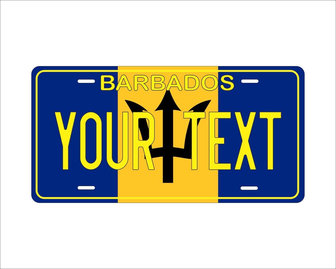 Barbados Flag Custom Personalized Novelty ATV Moped Mini Bike License ...
