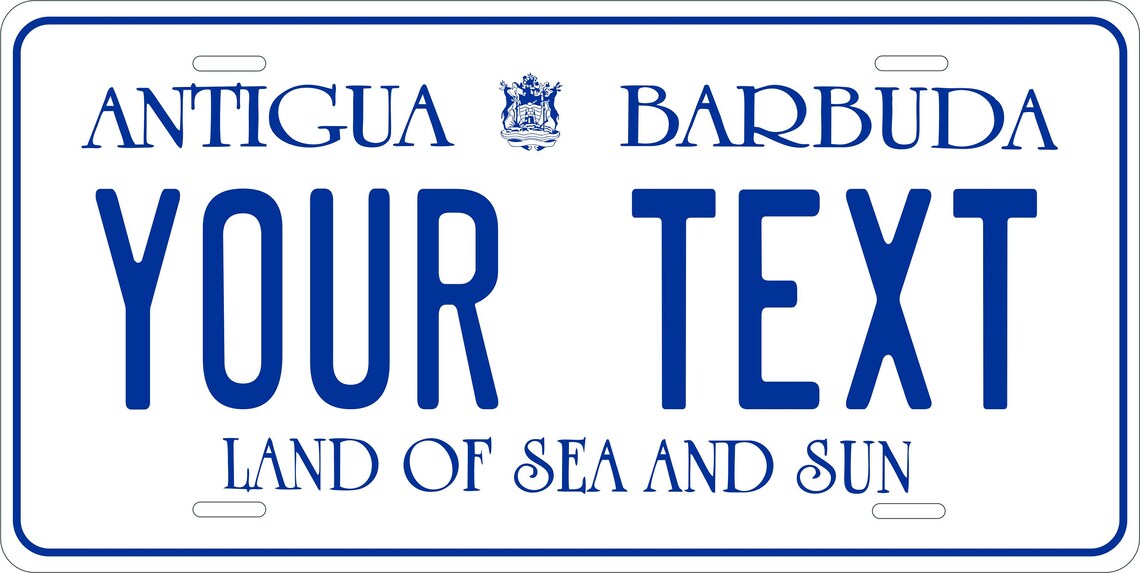 Antigua and Barbuda Drive Safely License Plate Personalized - Etsy