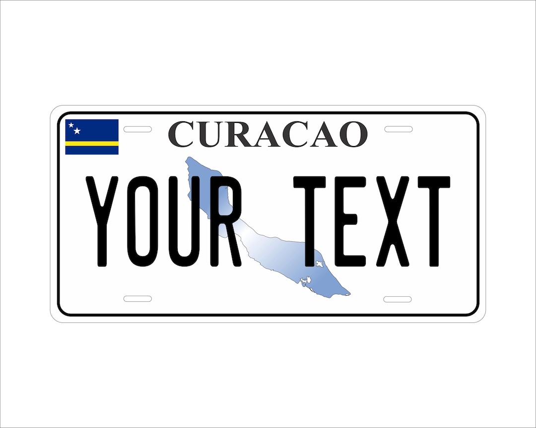 Curacao Map License Plate Personalized Custom ATV Mini Bike Moped - Etsy
