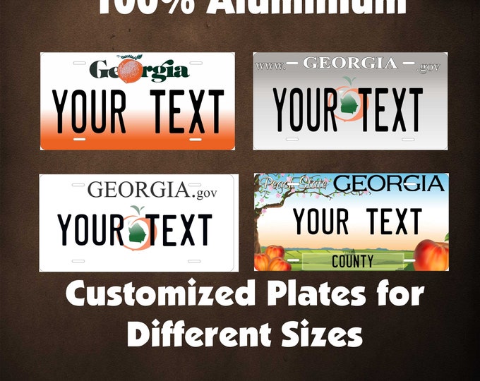 Vintage Georgia License Plate Collection Atlanta Georgia on My Mind ...