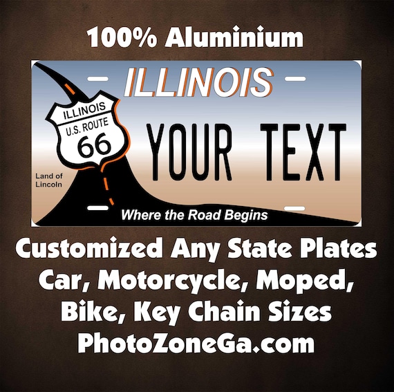 Illinois Route 66 Motorcycle License Plate | Reviewmotors.co