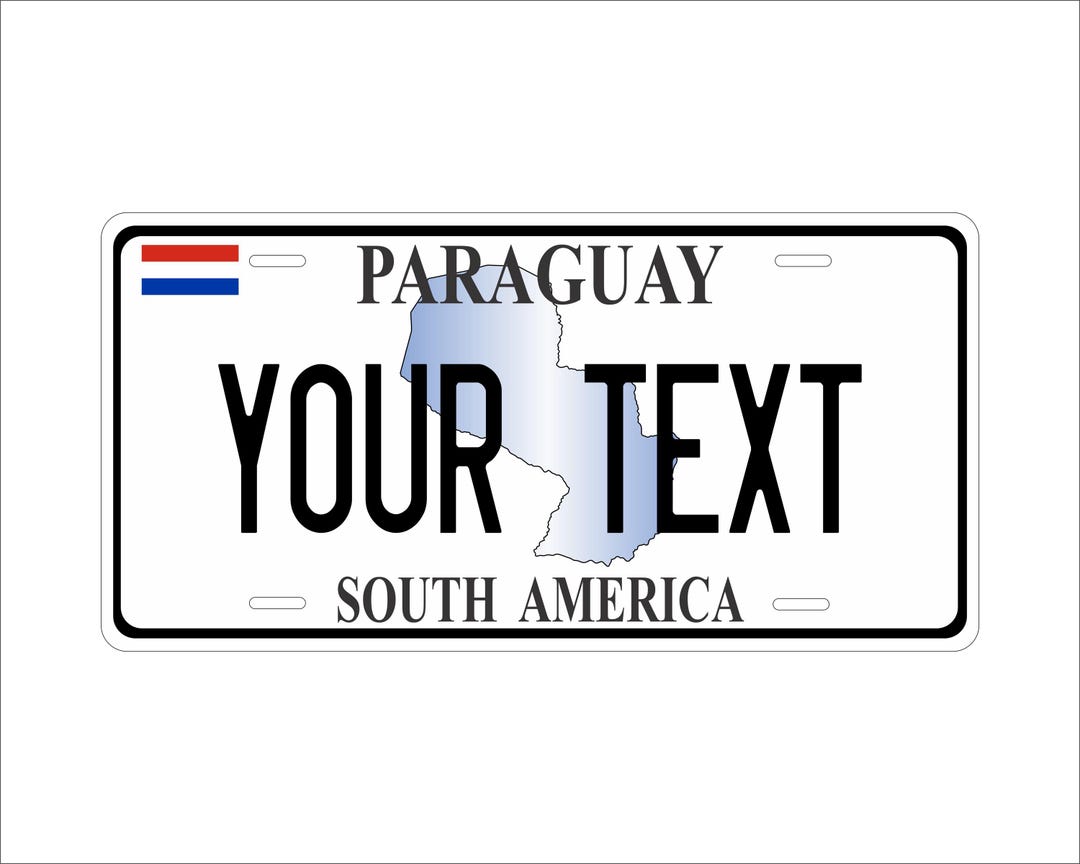 Paraguay Map Custom Personalized Novelty ATV Moped Mini Bike License ...