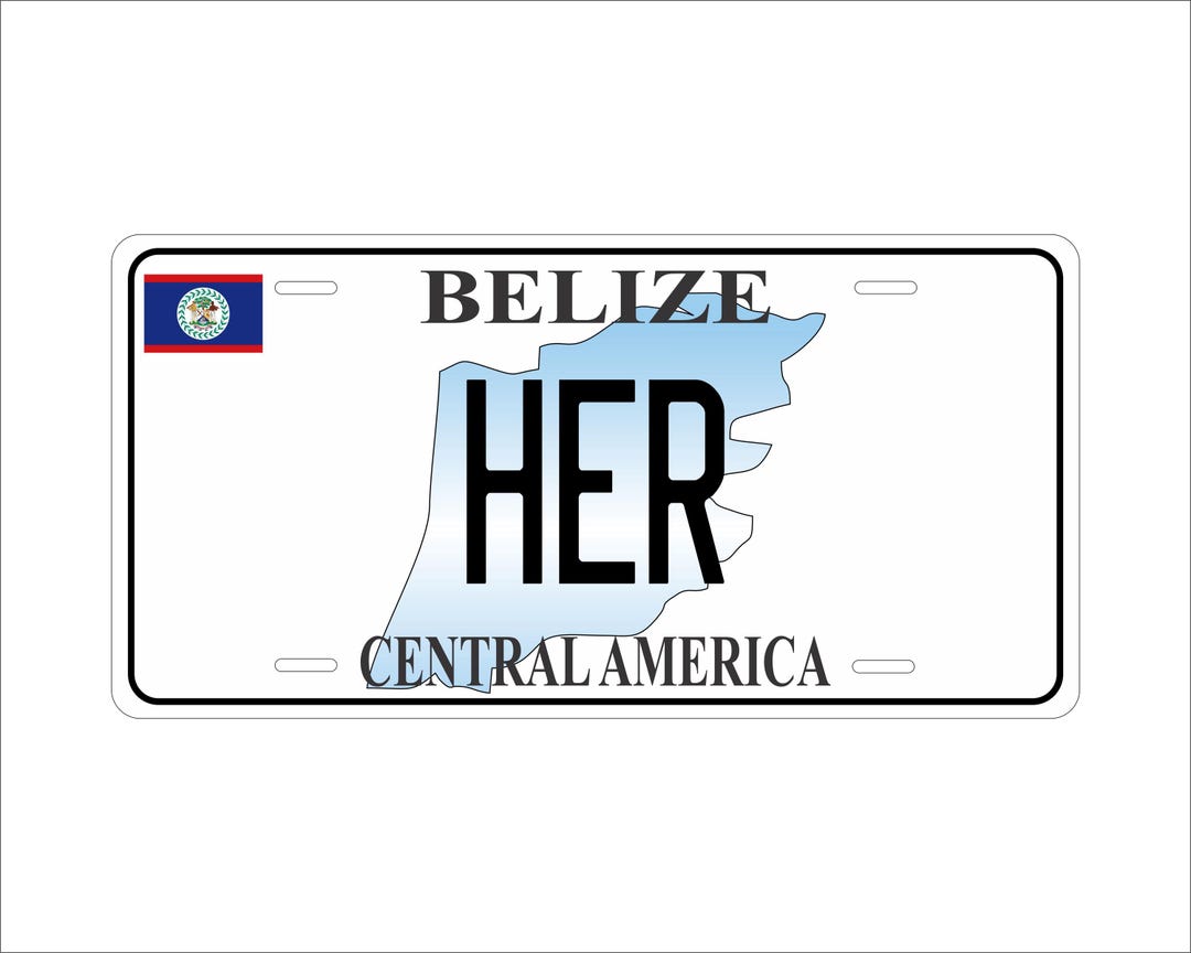Belize Map Custom Personalized Novelty ATV Moped Mini Bike License ...