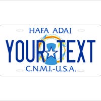 CNMI Tribal Saipan Tinian Rota Red Car License Plate - Etsy