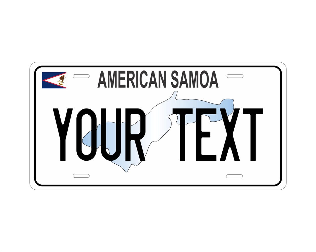 American Samoa Map Custom Personalized Novelty ATV Moped Mini Bike ...