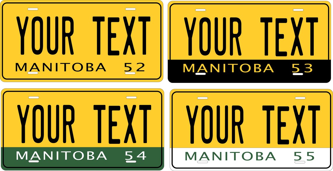 Manitoba 1941 to Present Canada Custom Personalized Novelty ATV Moped ...