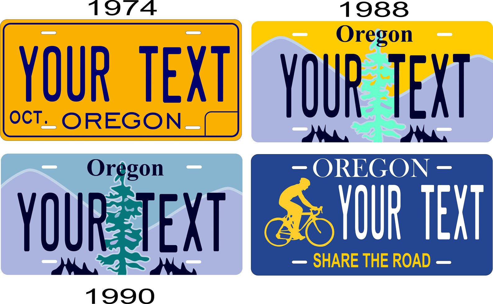 Oregon 1933 to Present Custom Personalized Novelty ATV - Etsy