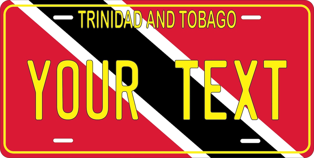 Trinidad and Tobago License Plate Personalized Custom ATV Mini Bike ...