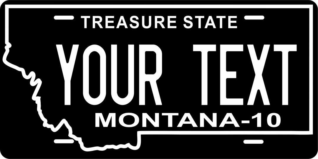 Montana Black White Custom Personalized Novelty ATV Moped Mini Bike ...