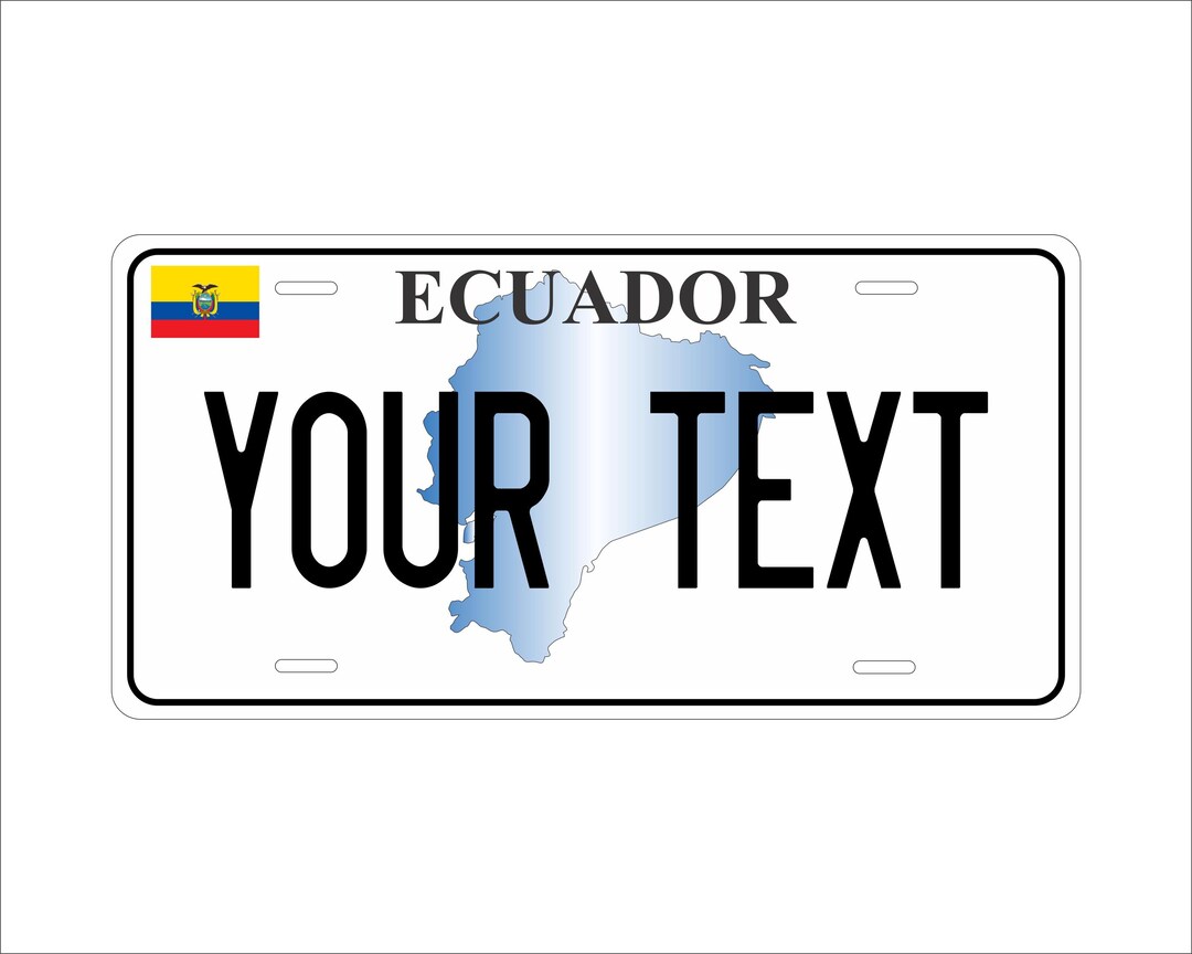 Ecuador Map Custom Personalized Novelty ATV Moped Mini Bike License ...