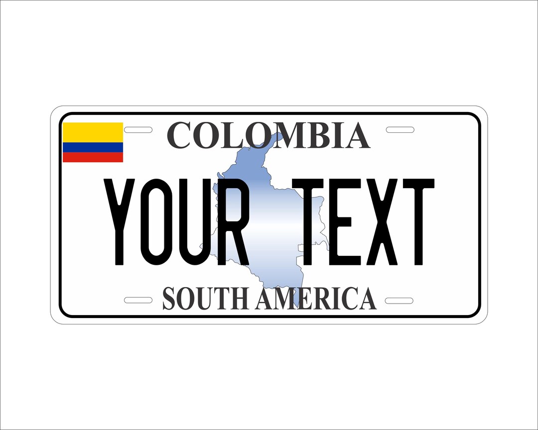 Colombia Map Custom Personalized Novelty ATV Moped Mini Bike License ...