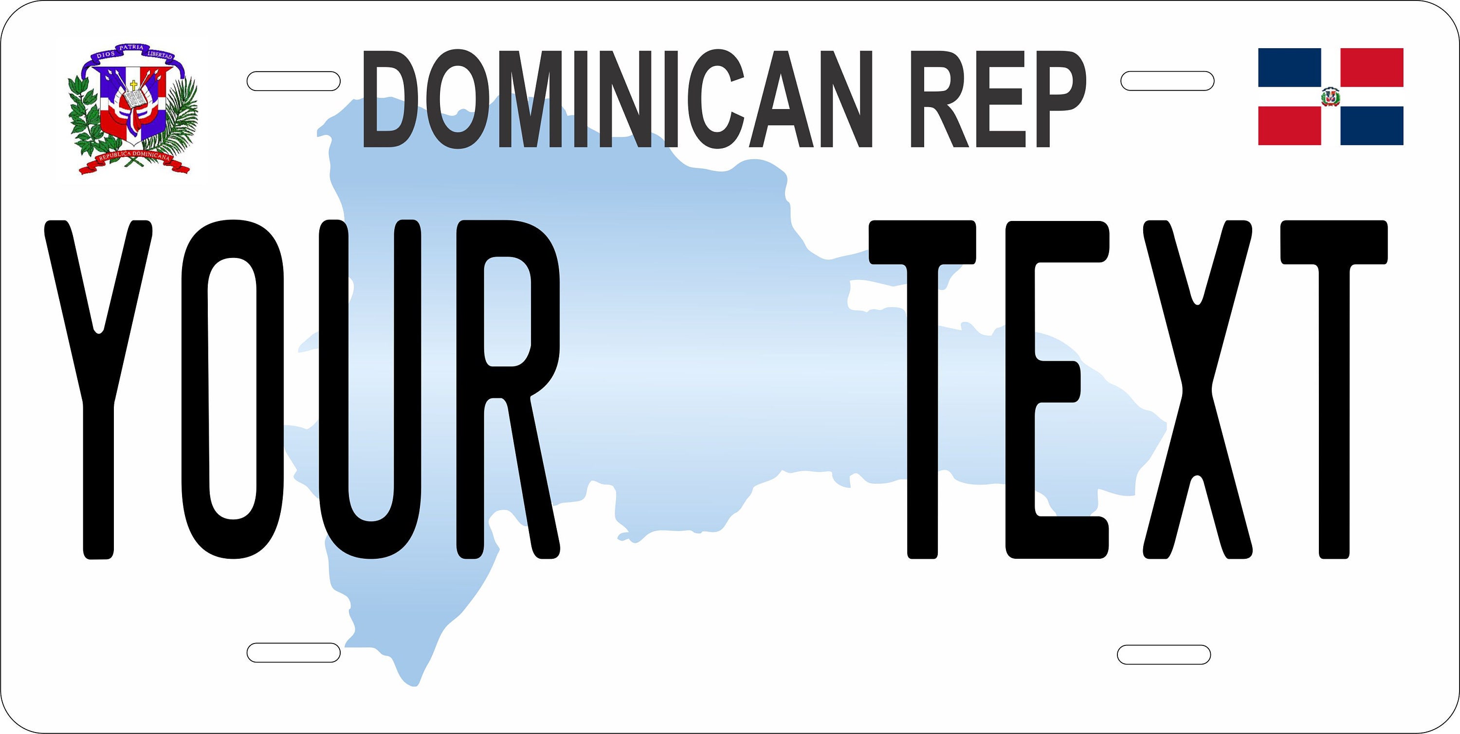 Dominican Republic Map License Plate Personalized Custom ATV - Etsy UK