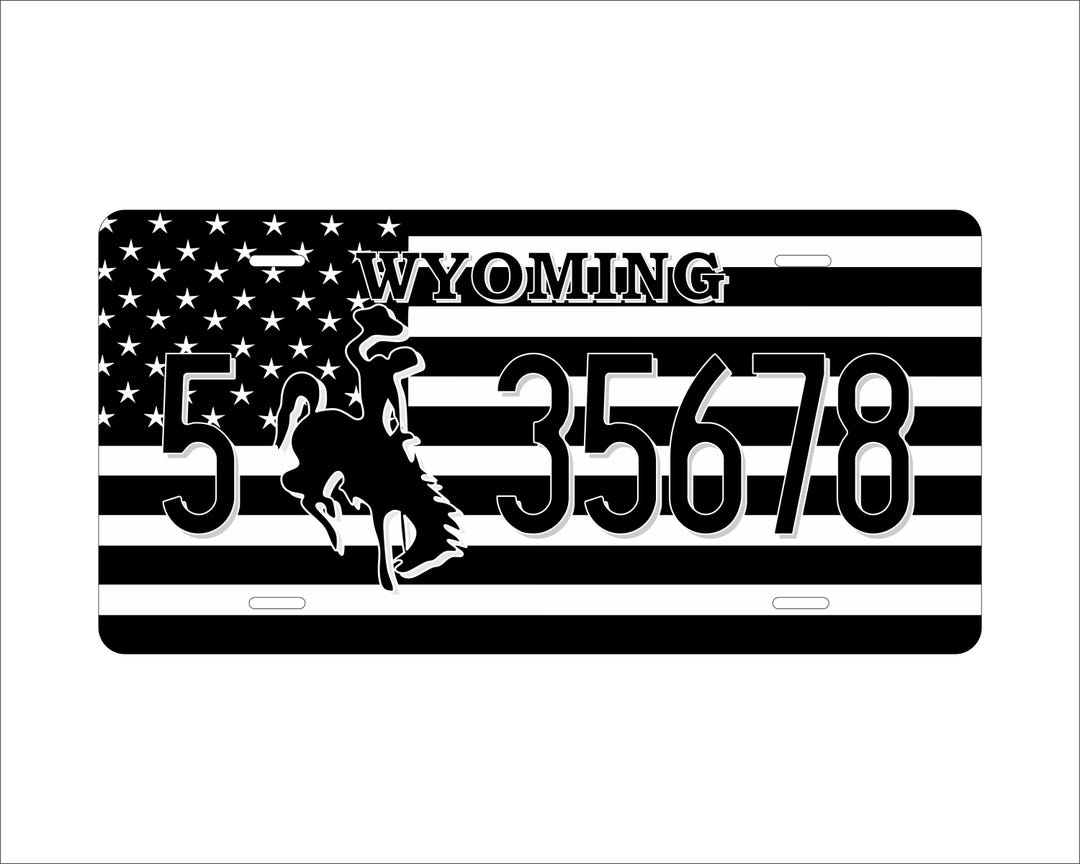Wyoming USA Flag Custom Personalized Novelty ATV Mini Bike Motorcycle ...