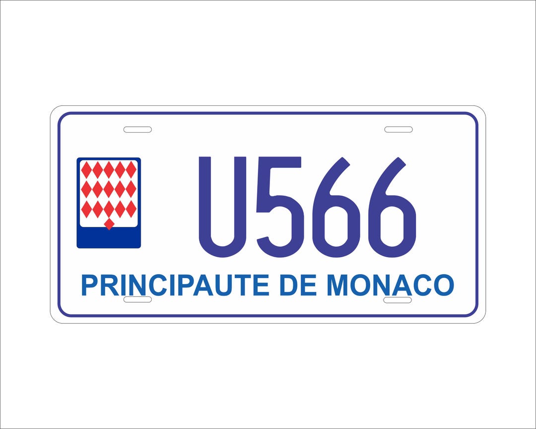Monaco Europe Custom Personalized Novelty ATV Moped Mini Bike Auto Moto ...