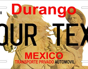 Durango Mexico License Plate 01 - Etsy