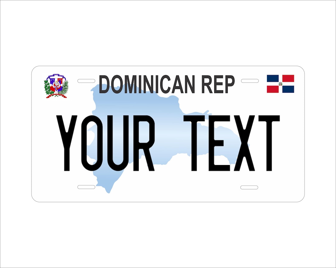 Dominican Republic Map License Plate Personalized Custom ATV Mini Bike ...
