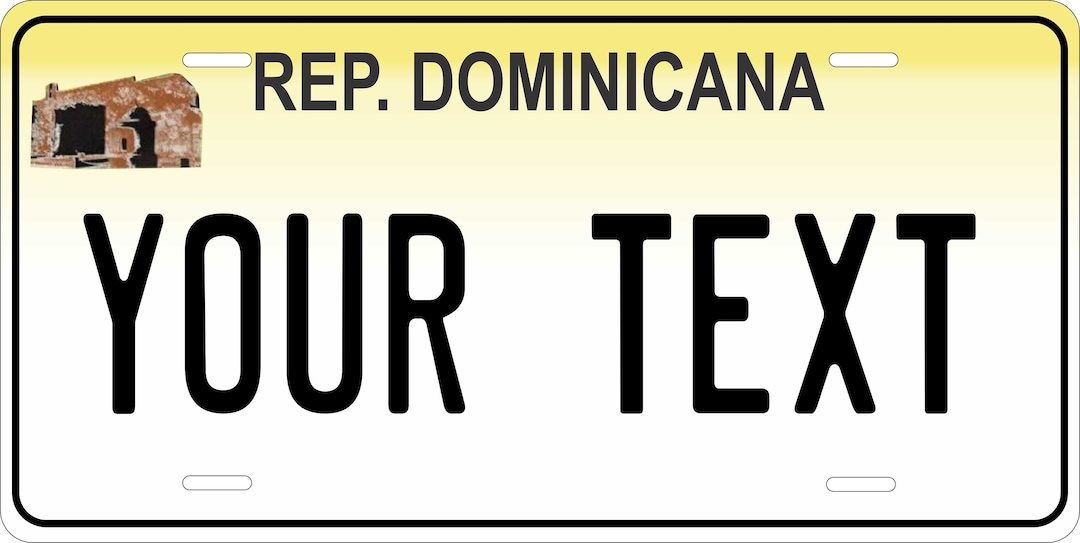 Rep Dominicana 2003 License Plate Personalized Custom ATV Mini Bike ...