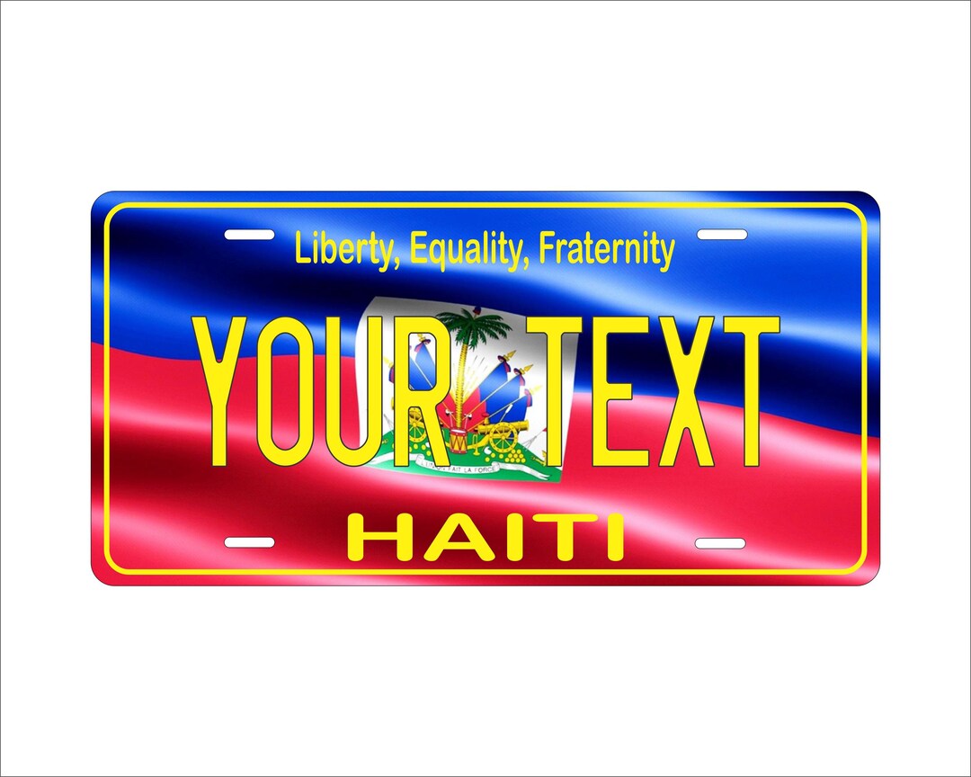 Haiti Flag Wave Custom Personalized Novelty ATV Moped Mini Bike License ...