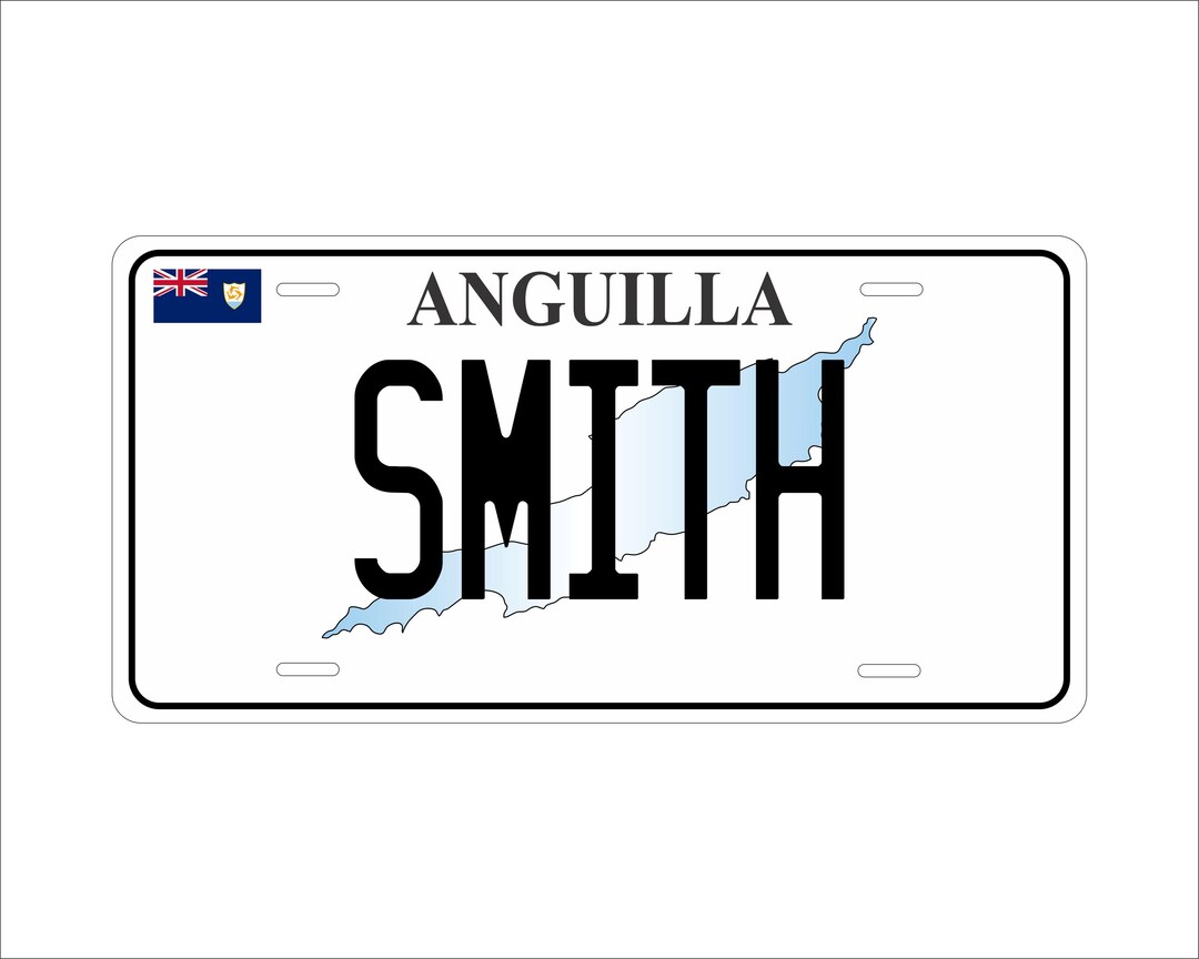 Anguilla Map Custom Personalized Novelty ATV Moped Mini Bike License ...