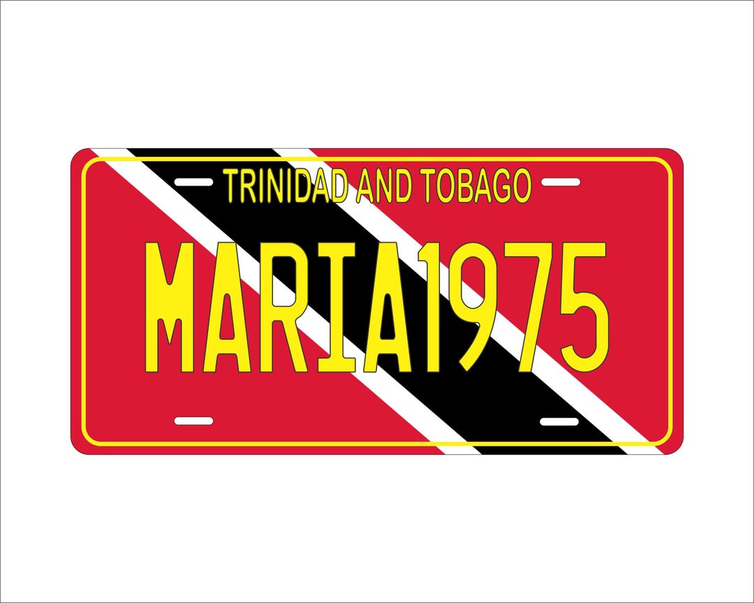 Trinidad and Tobago License Plate Personalized Custom ATV Mini Bike ...