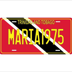Trinidad and Tobago License Plate Personalized Custom ATV Mini Bike ...