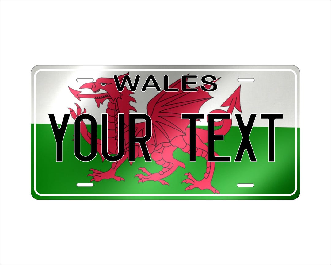 Wales Flag Wave Europe Custom Personalized Novelty ATV Moped Mini Bike ...