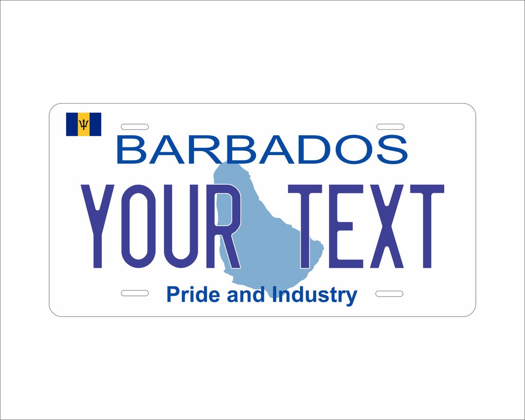 Barbados Map Custom Personalized Novelty ATV Moped Mini Bike License ...