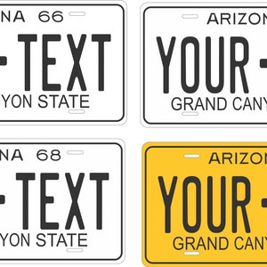 Arizona 1950 to Present Custom Personalized Novelty ATV Auto Mini Bike ...