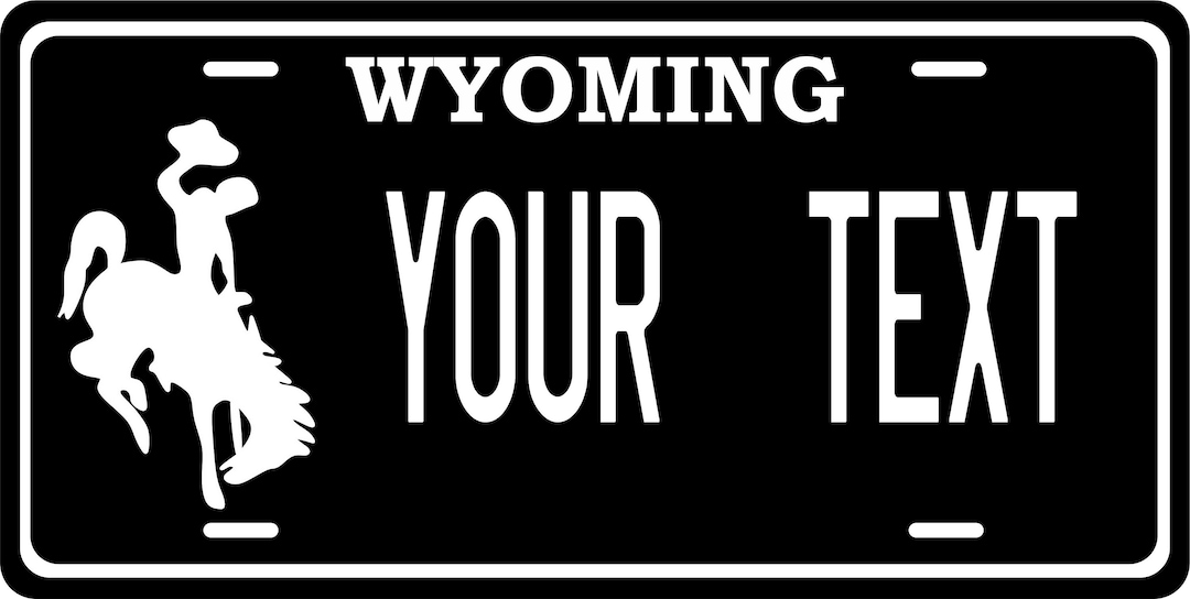 Wyoming Black White Custom Personalized Novelty ATV Mini Bike ...