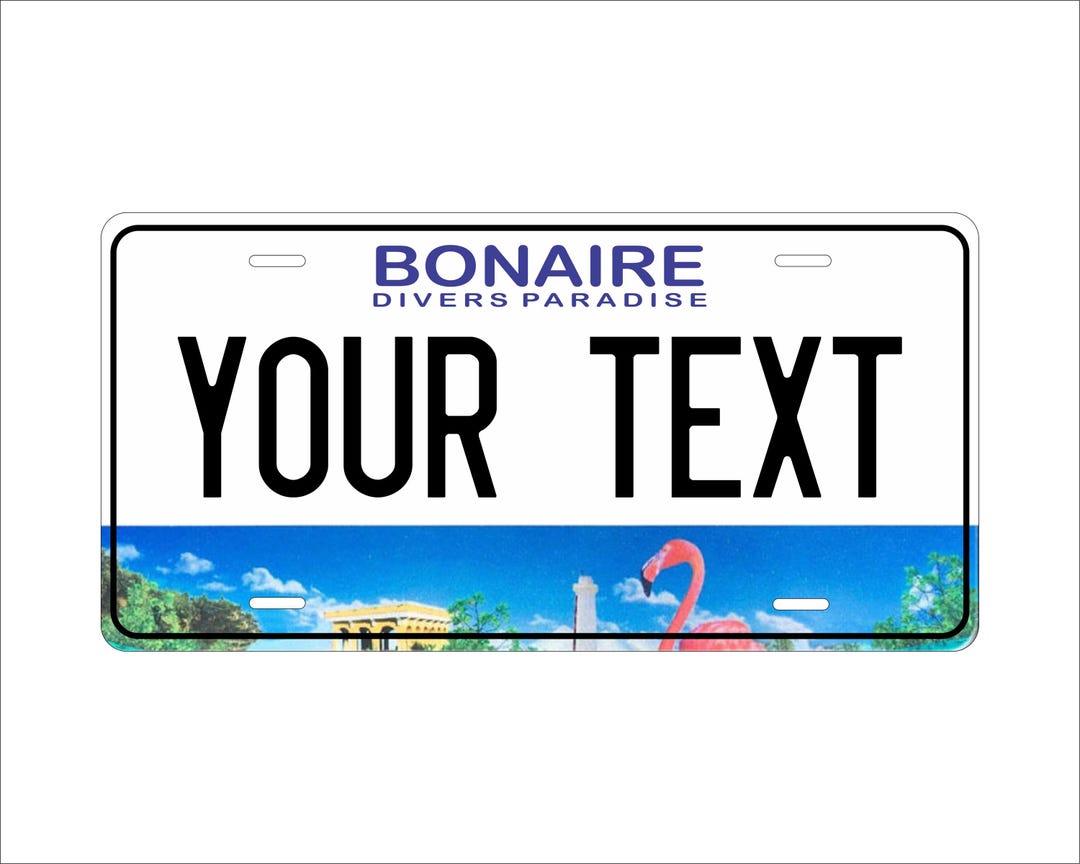 Bonaire 2013 License Plate Personalized Custom ATV Mini Bike Moped - Etsy
