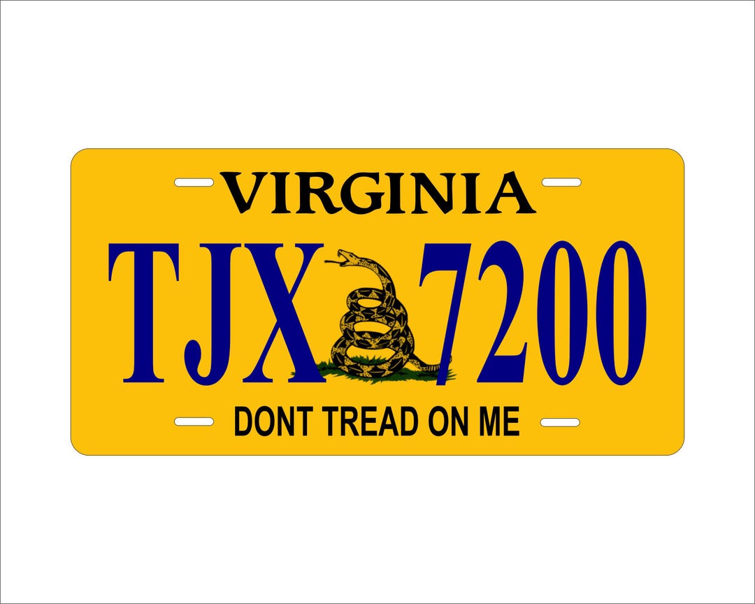 Virginia Yellow Don't Tread on Me Custom Personalized Novelty ATV Moped ...