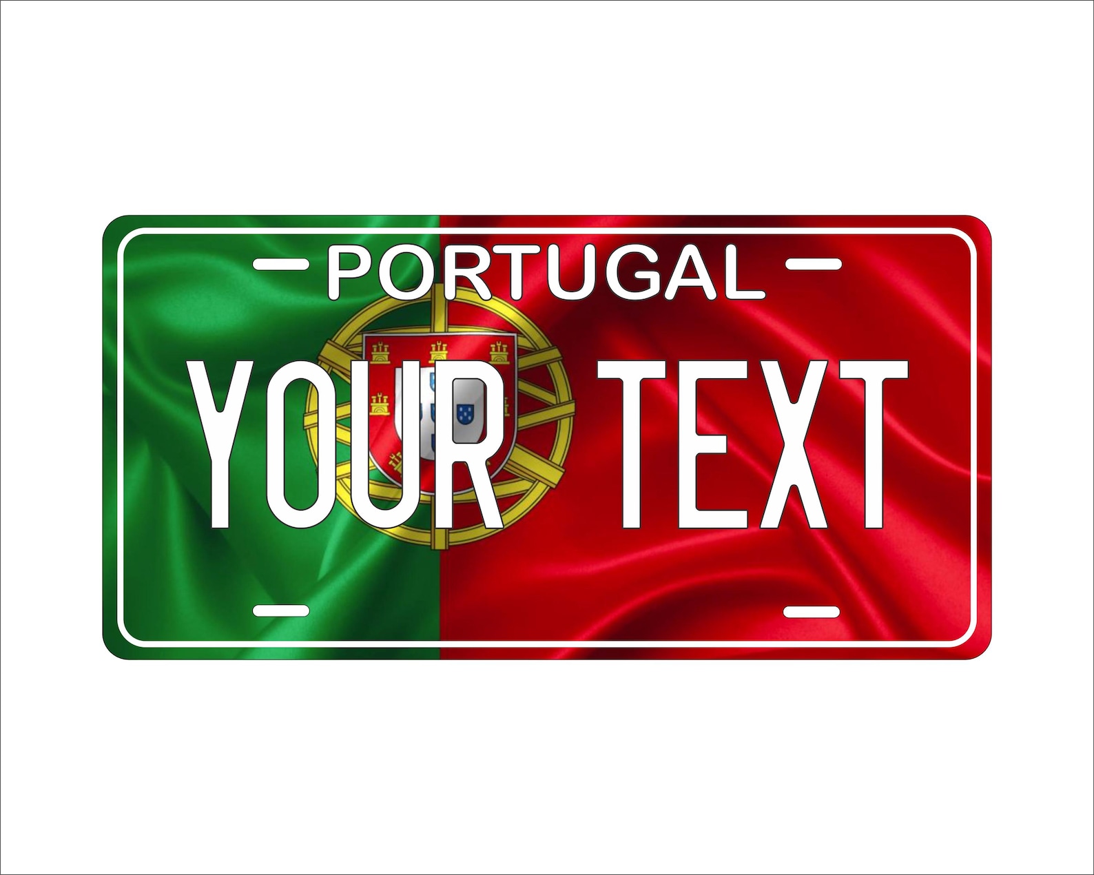 Portugal Flag Wave Europe Custom Personalized Novelty ATV Moped Mini ...