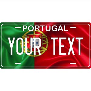 Portugal Flag Wave Europe Custom Personalized Novelty ATV Moped Mini ...