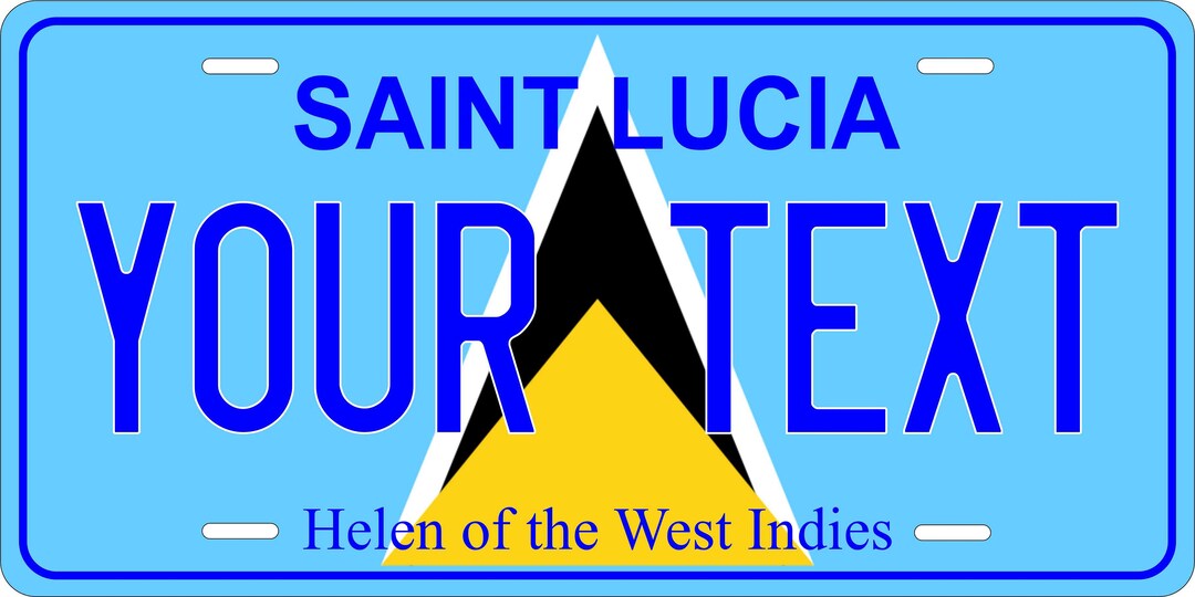 Saint Lucia Islands Flag Custom Personalized Novelty ATV Moped Mini ...