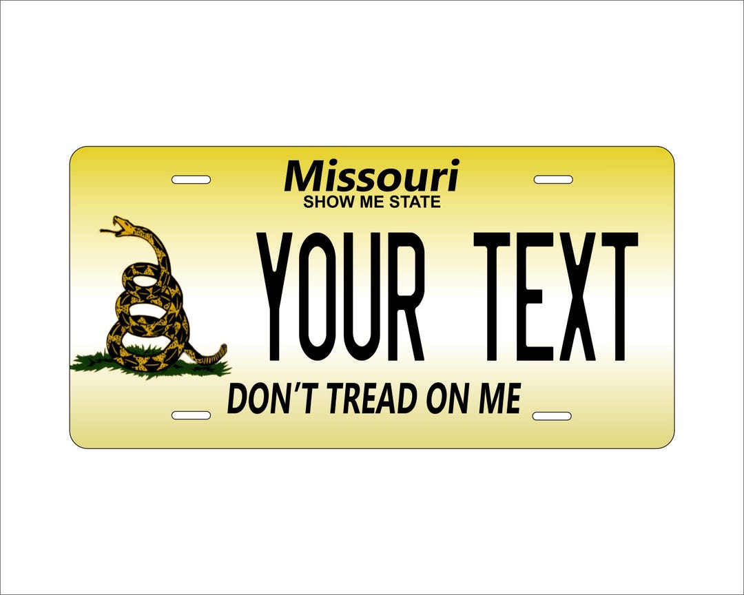 Missouri Yellow Don't Tread on Me Custom Personalized Novelty ATV Moped ...