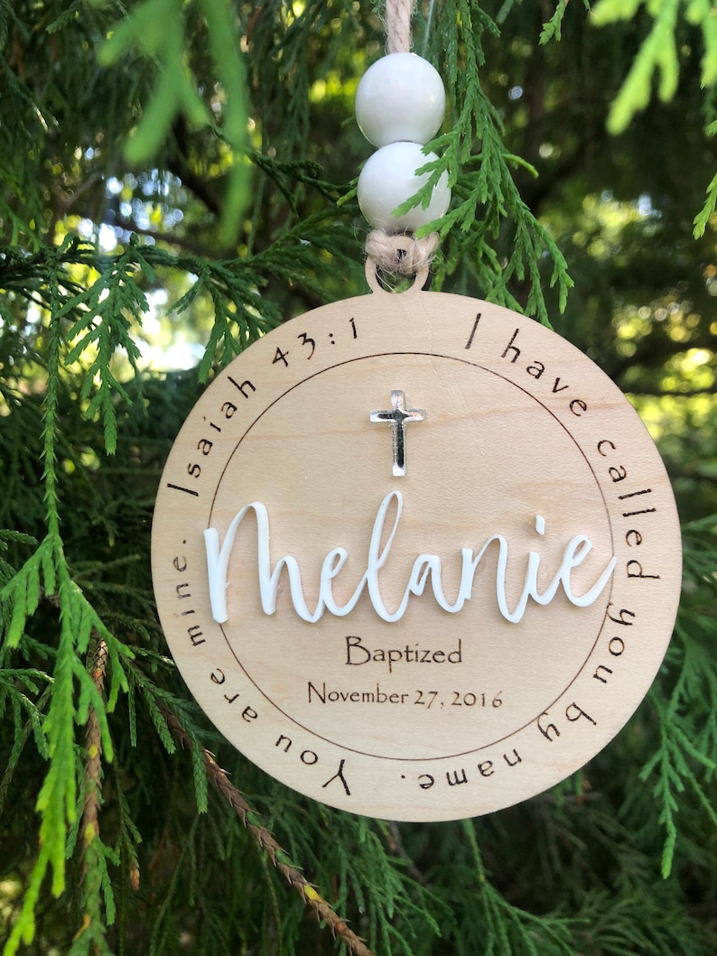 Baptism Ornament Custom With Name and Date. Baptism Gift - Etsy