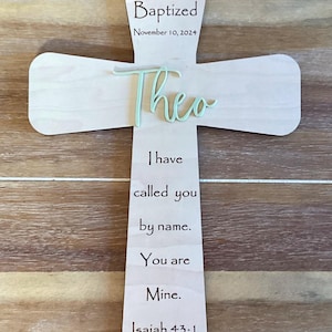 Baptism Gift for Girl or Boy, Personalized Maple Wood Engraved Baptism ...