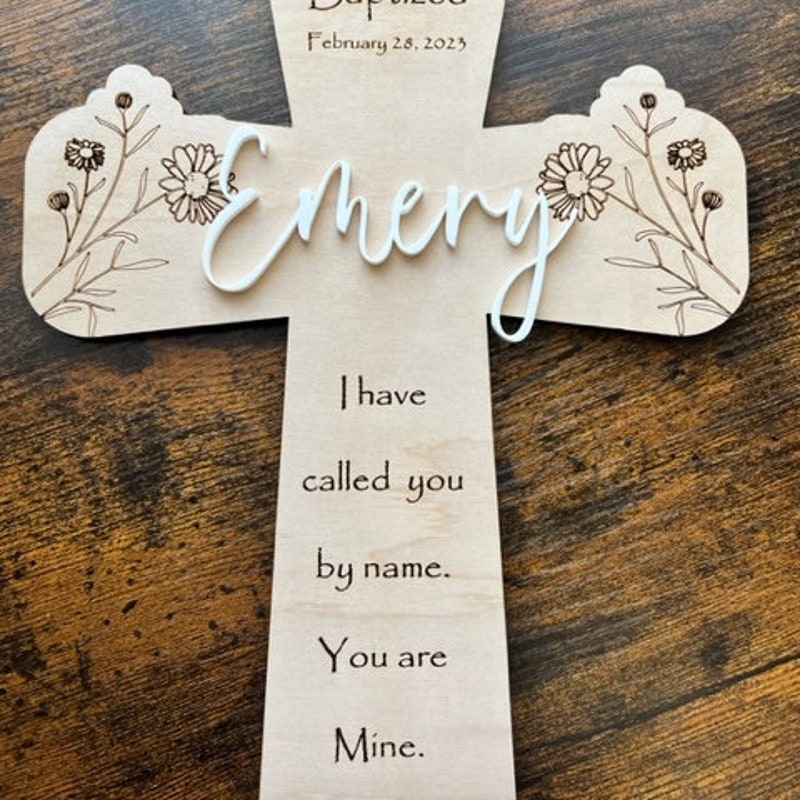 Christening Cross - Etsy