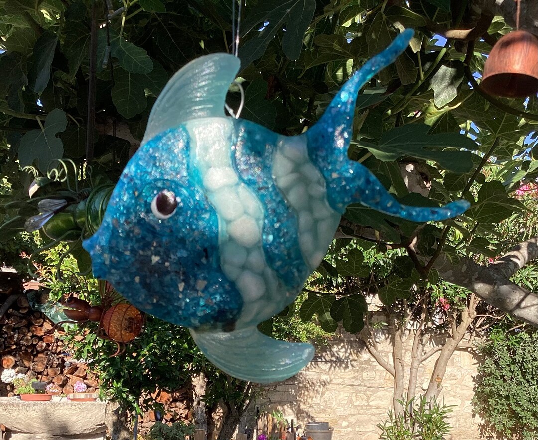 Tropical Fish Sun Catcher, Ocean Theme Art, Fish Sculpture, Yard Art ...