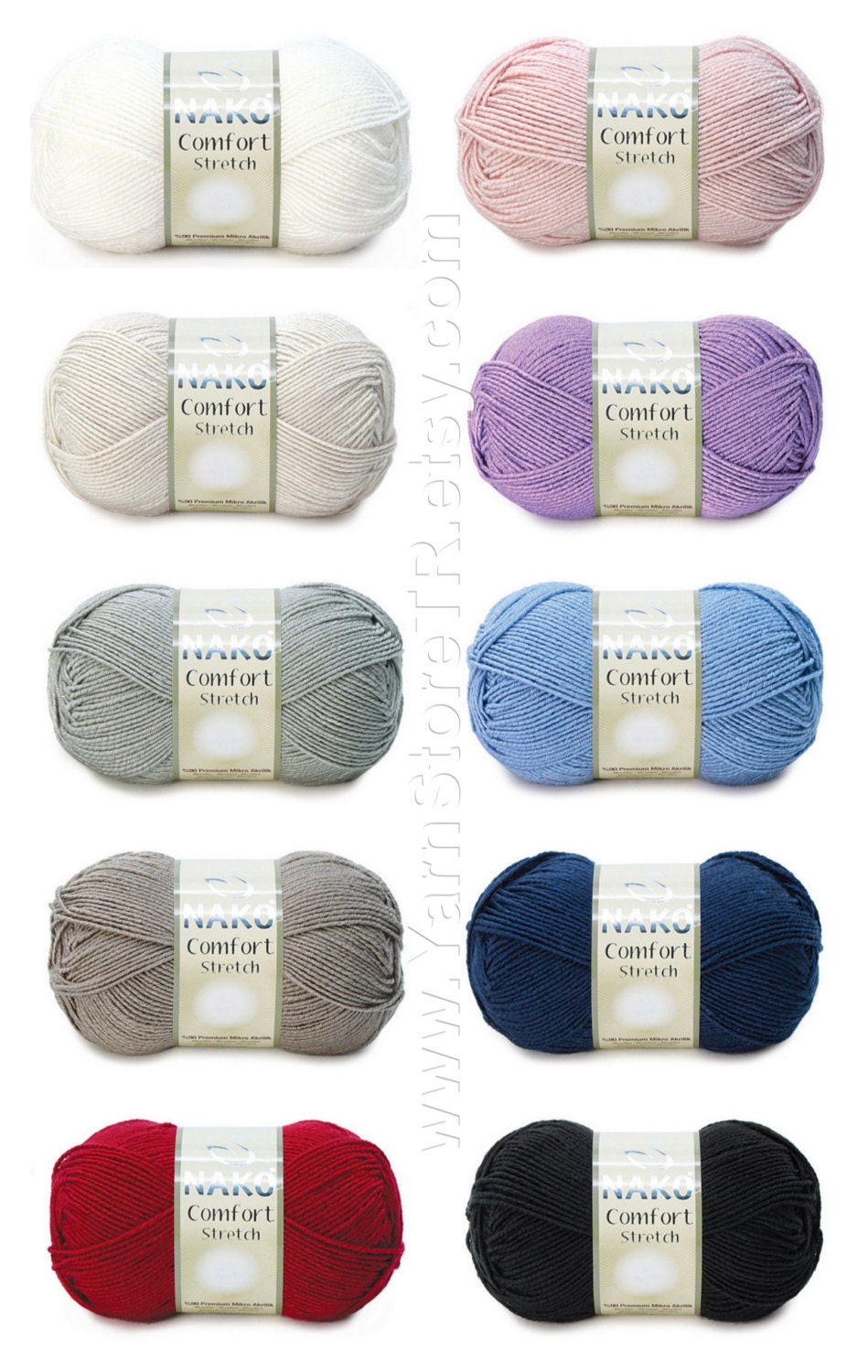 Premium Micro Acrylic Strectch Yarn Knitting Crochetting by Nako ...