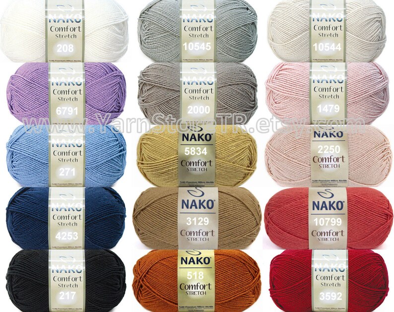 Premium Micro Acrylic Strectch Yarn Knitting Crochetting by Nako ...