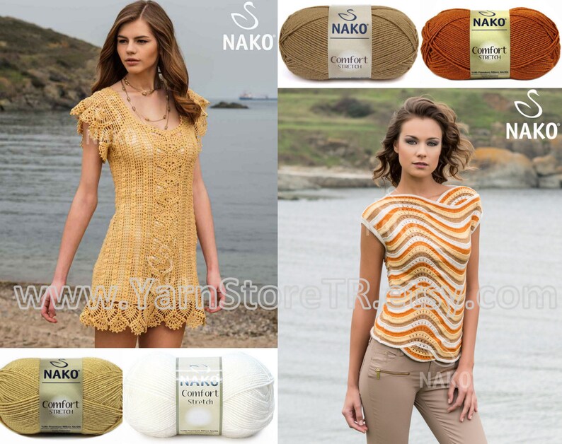 Premium Micro Acrylic Strectch Yarn Knitting Crochetting by Nako ...