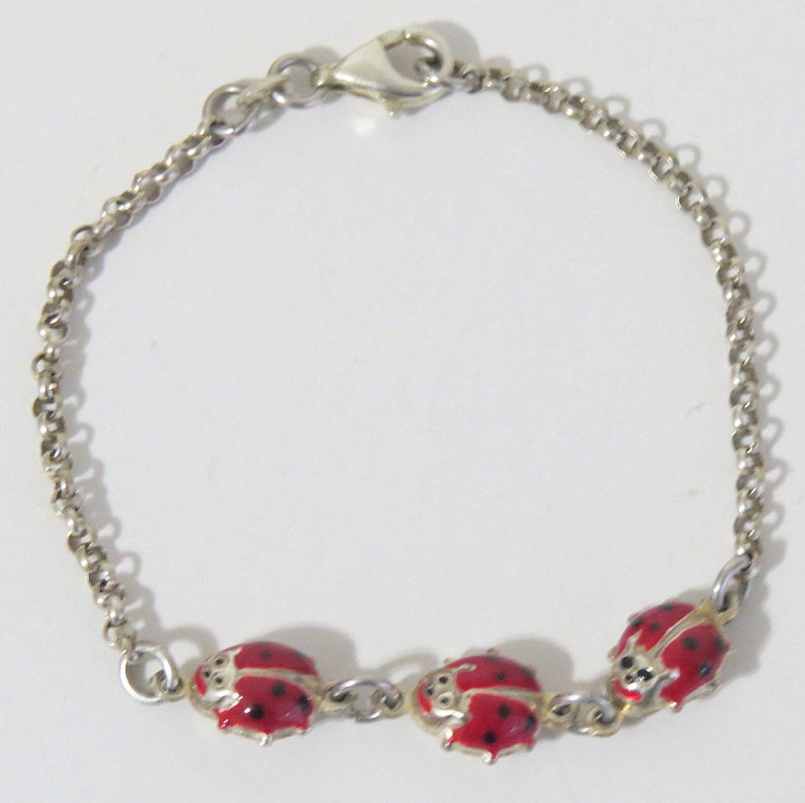 Ladybug Charms Chain Bracelet and Matching Ladybug Earrings - Etsy